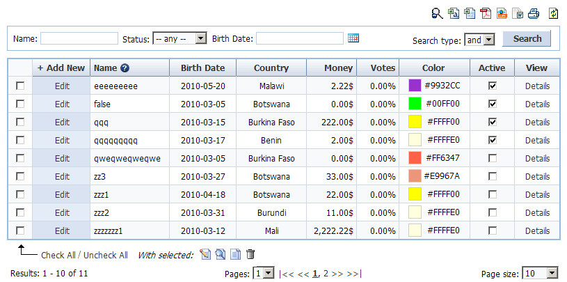 ApPHP DataGrid - Download | Heise